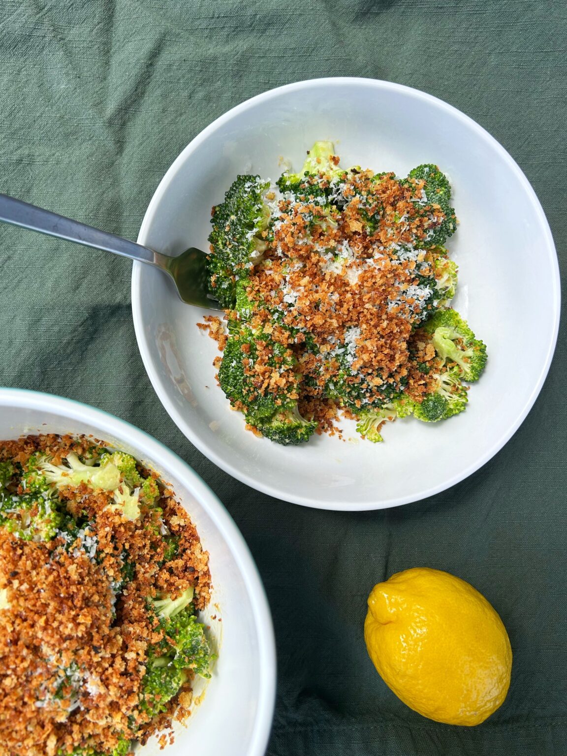 miso caesar broccoli salad - Brogan Eats